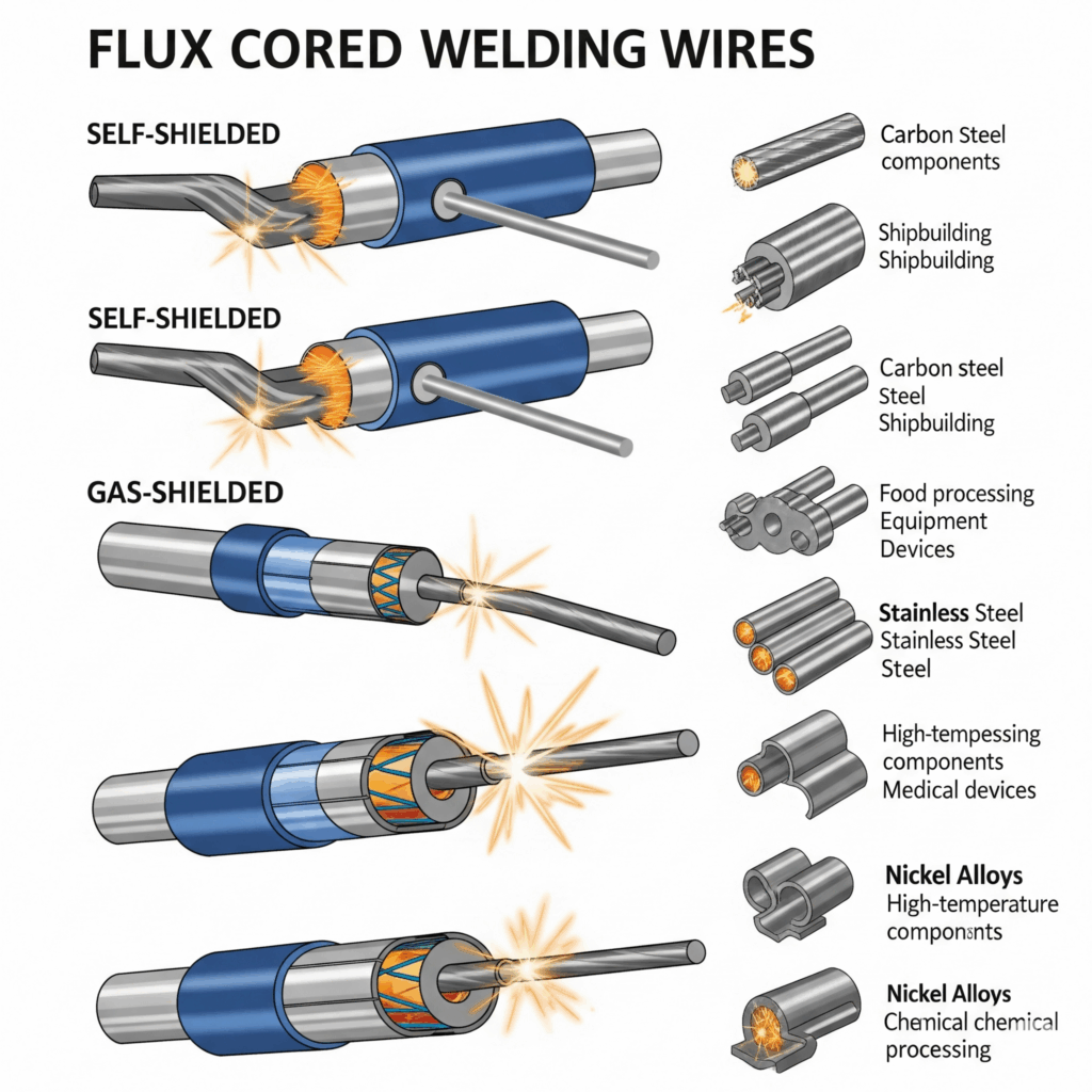 ลวดเชื่อม Flux Cored มีกี่แบบ – Happy Metal